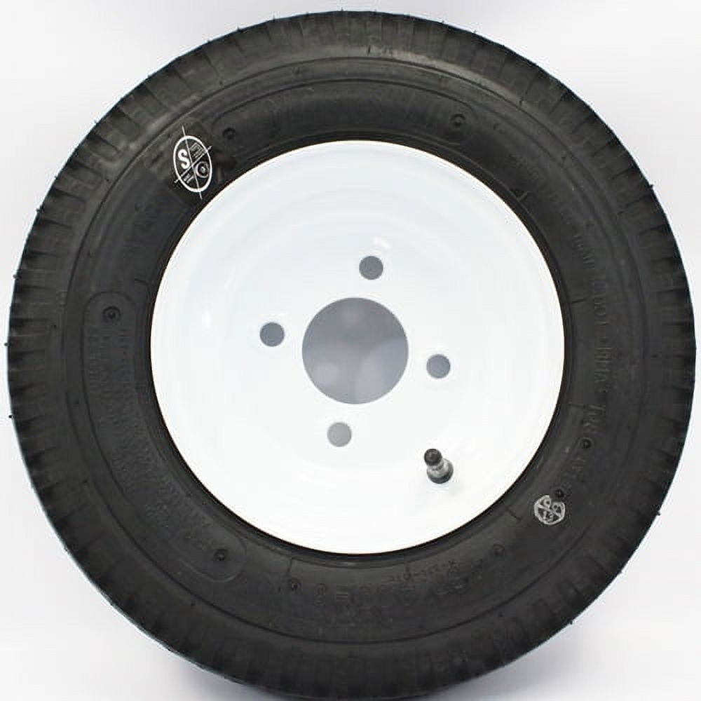 8" x 3.75" 4-4" White Trailer Wheel - Walmart.com