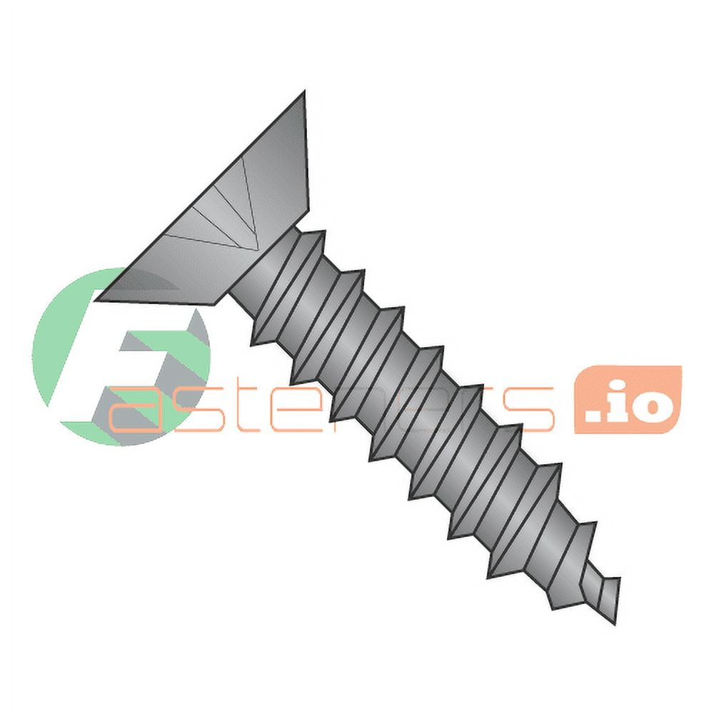 #8 x 3/8" Type AB Self-Tapping Screws / Phillips / Flat Undercut Head ...