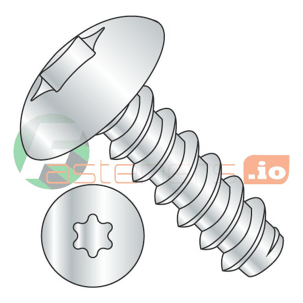 #8 x 3/8" Type B Self-Tapping Screws / Six-Lobe (Torx) / Truss Head ...