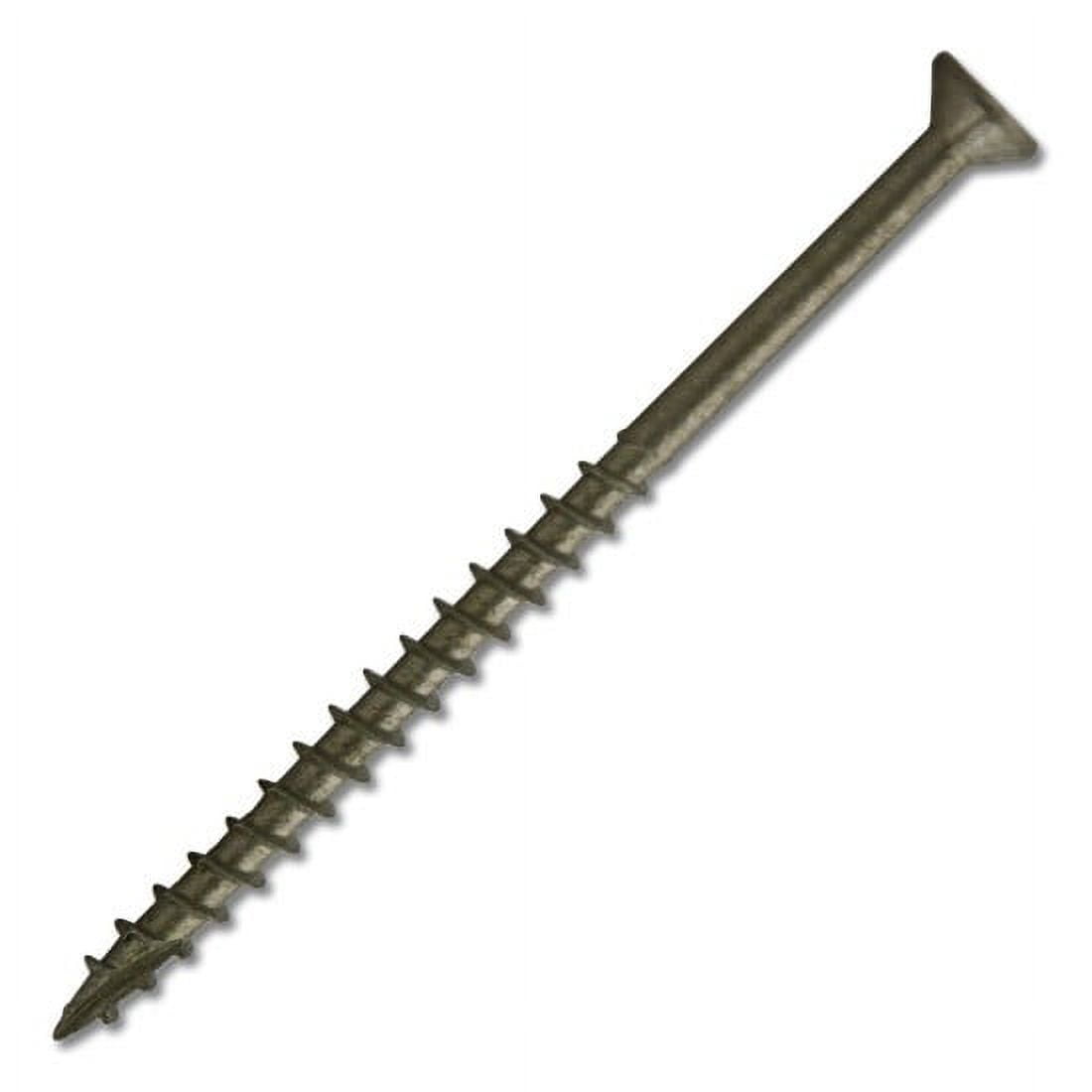 #8 x 3 in. Flat-Head, Coarse Thread, Double Auger Wood Deck Screws ...