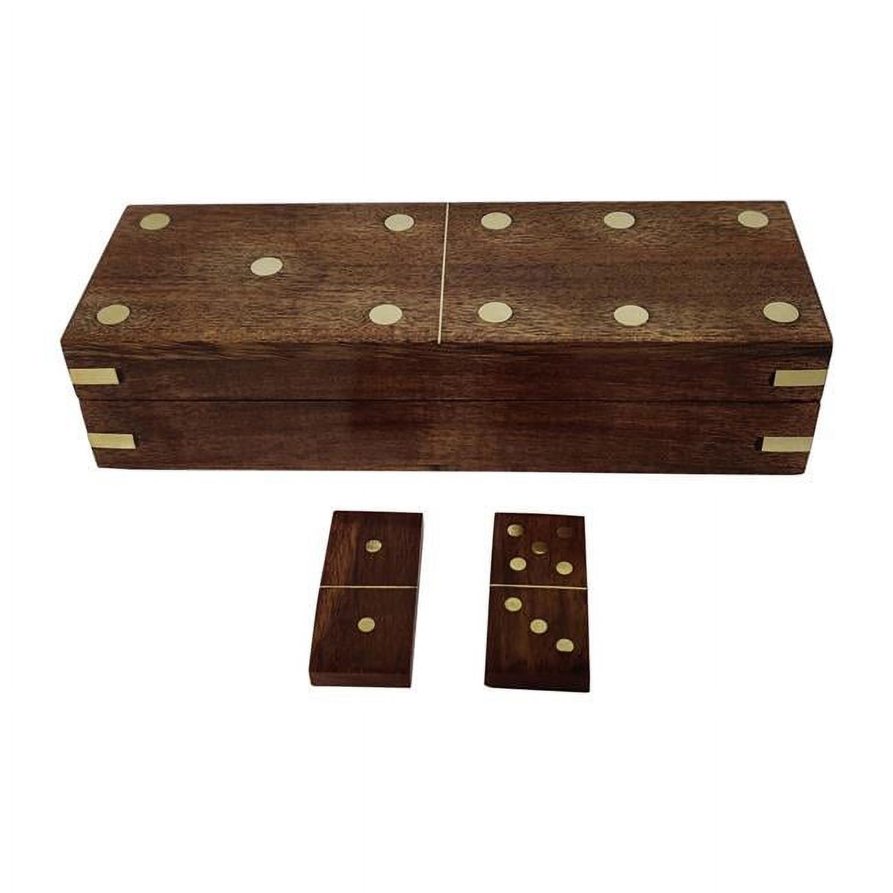 8 x 3 in. Wood Dominoes Box, Brown - Walmart.com
