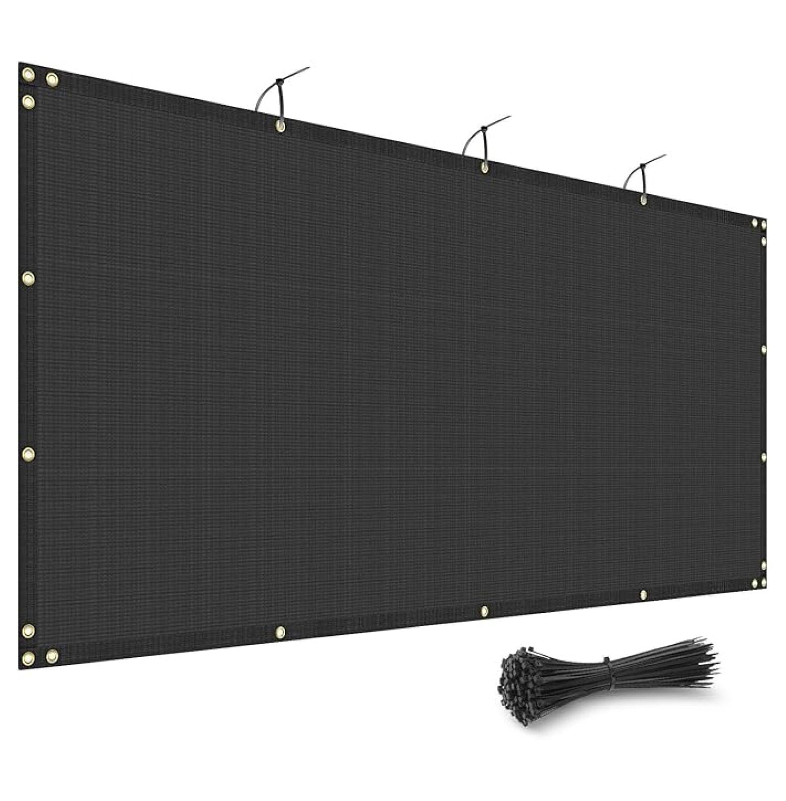 8' x 30' Black Fence Privacy Screen Outdoor Heavy Duty Fencing Mesh Net ...