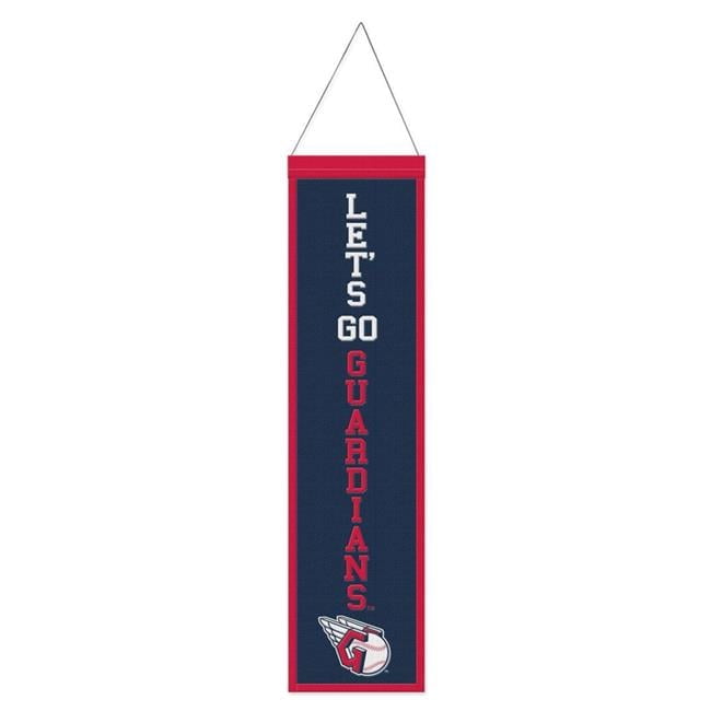 8 x 32 in. MLB Heritage Slogan Design Cleveland Guardians Wool Banner ...