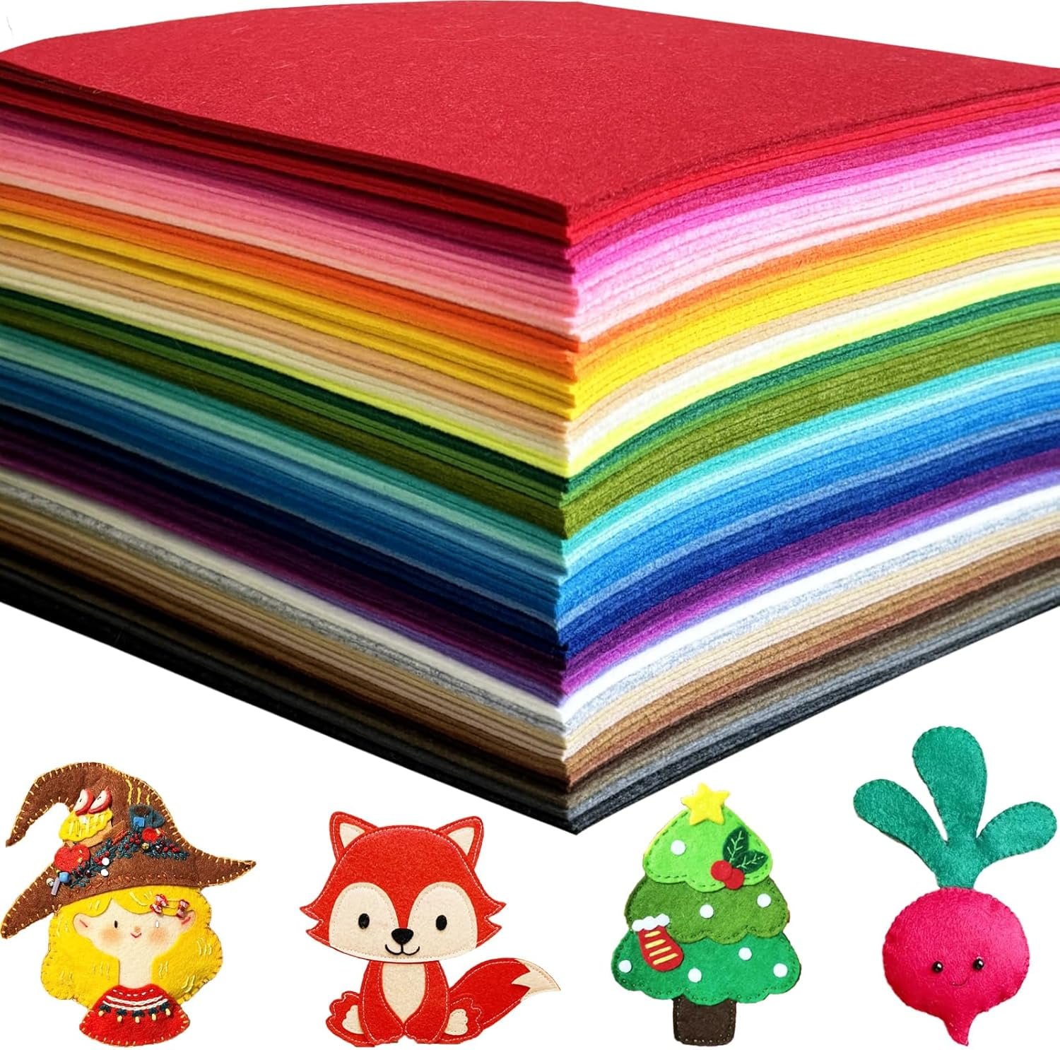 8"x 35" Felt Sheets for Crafts, 15 PCS Felt Fabric Sheets, 1mm Thick ...