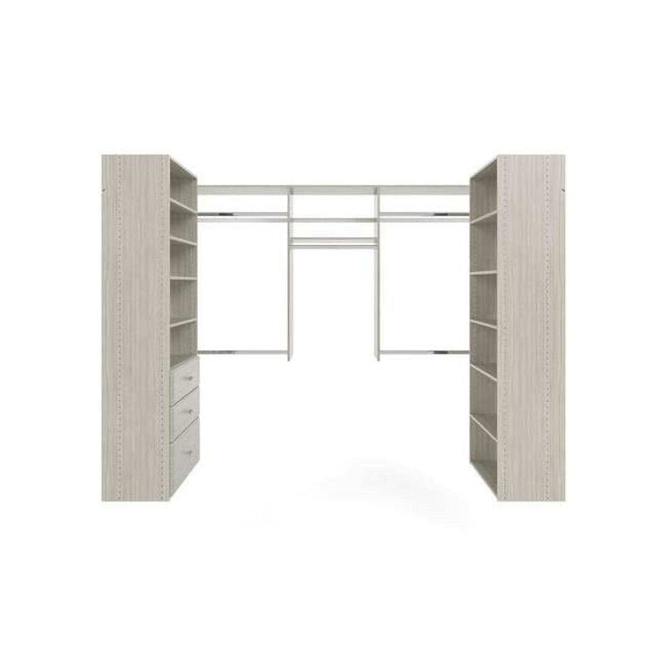 8 x 4 ft. U-Shape Walk-In Closet Kit - Weathered Grey, Wood - Walmart.com