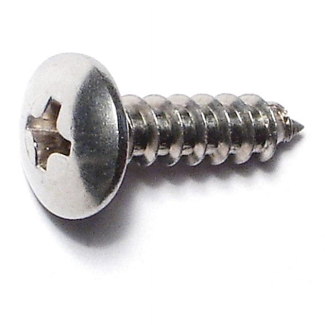 #8 x 5/8" 18-8 Stainless Steel Phillips Truss Head Sheet Metal Screws ...