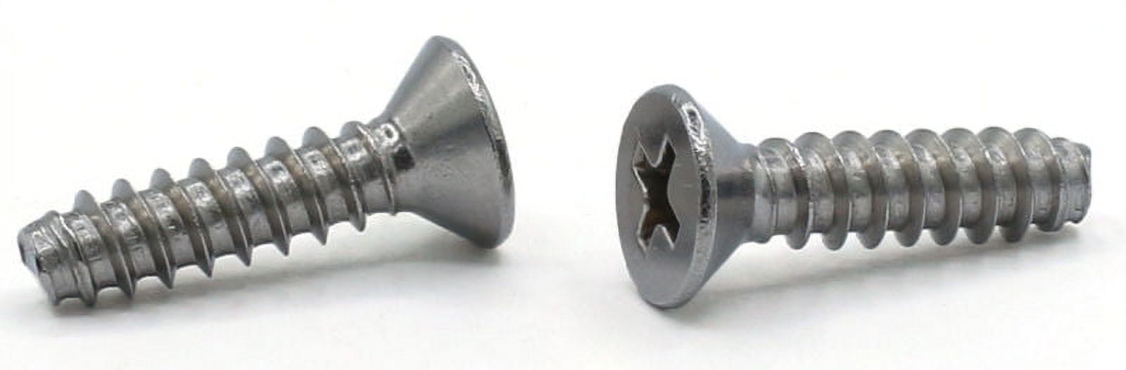 #8 x 5/8" Type B Self-Tapping Screws / Phillips / Flat Head / Steel ...