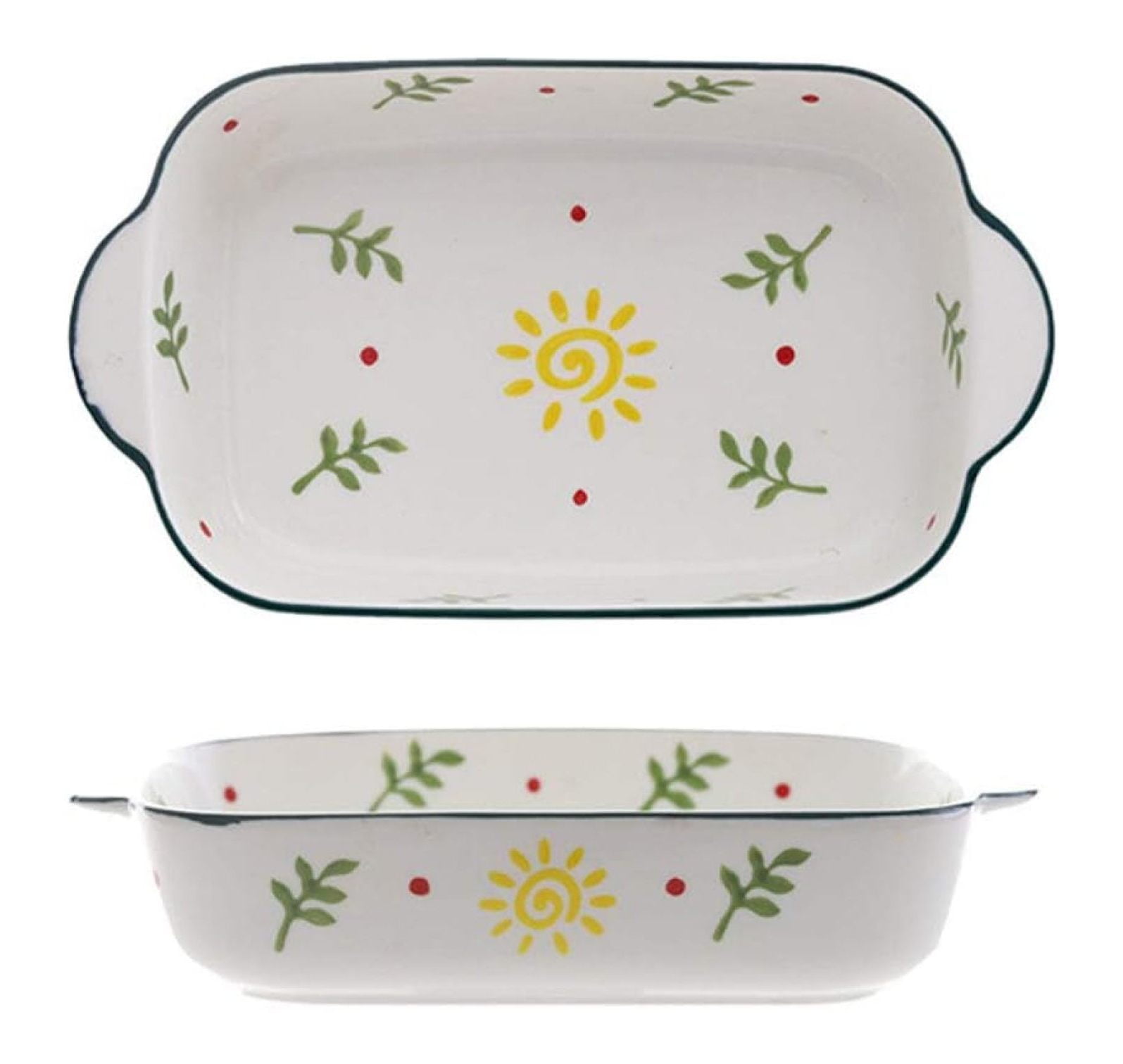 8 x 5 Inch Ceramic Oven to Table Bakeware Dinner Plate, for Oven ...