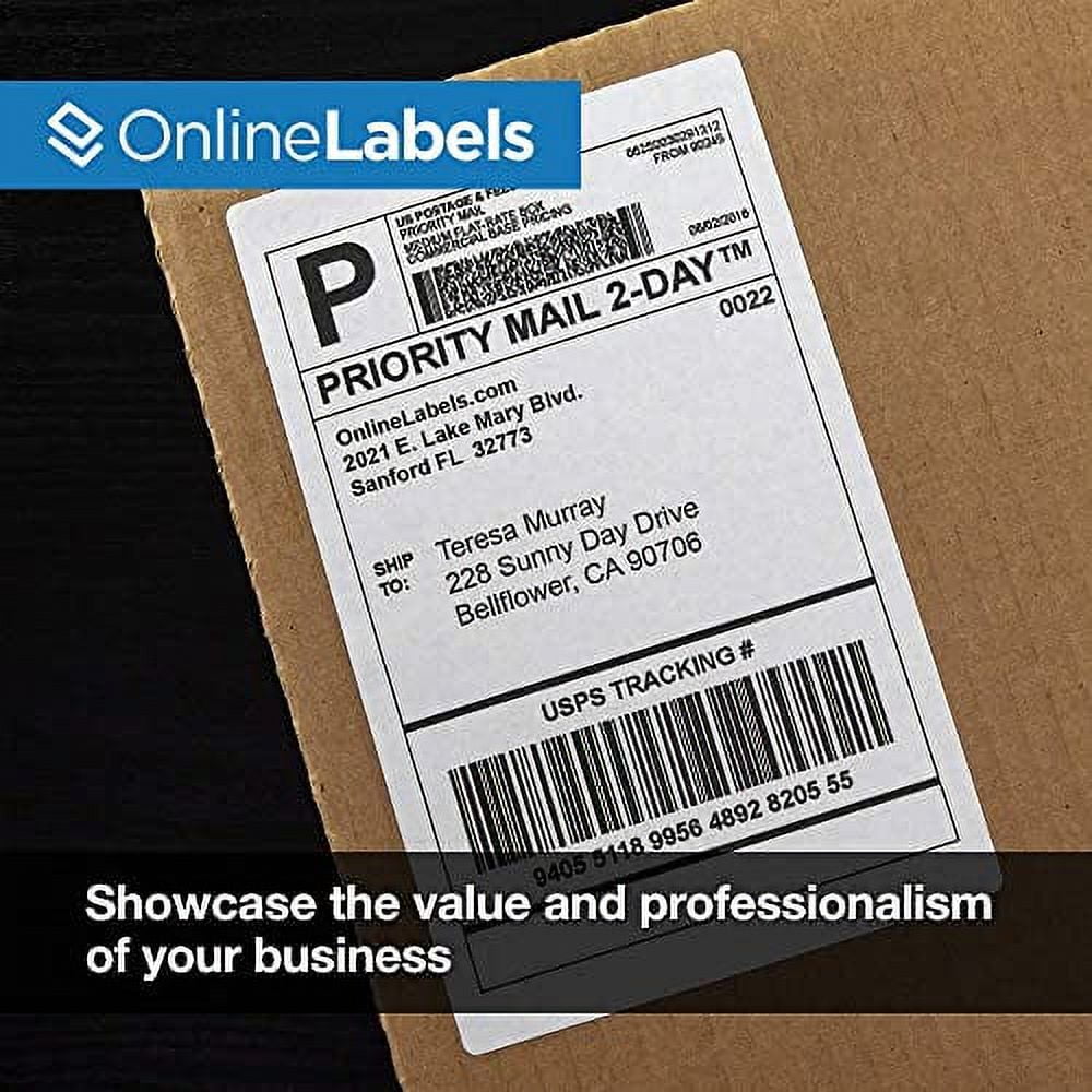 8 x 5 Shipping Labels - Pack of 200 Labels, 100 Sheets - Inkjet/Laser ...
