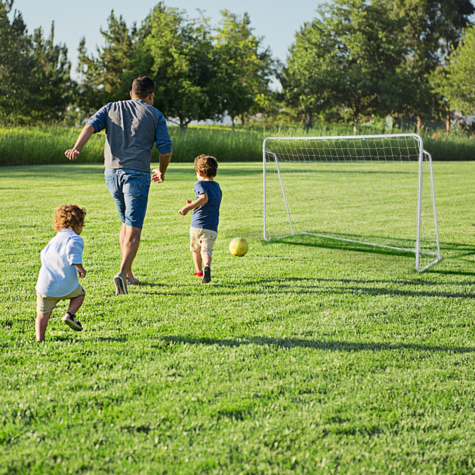 8' x 5' Soccer Goal Training Set: Complete with Net, Buckles & Ground ...