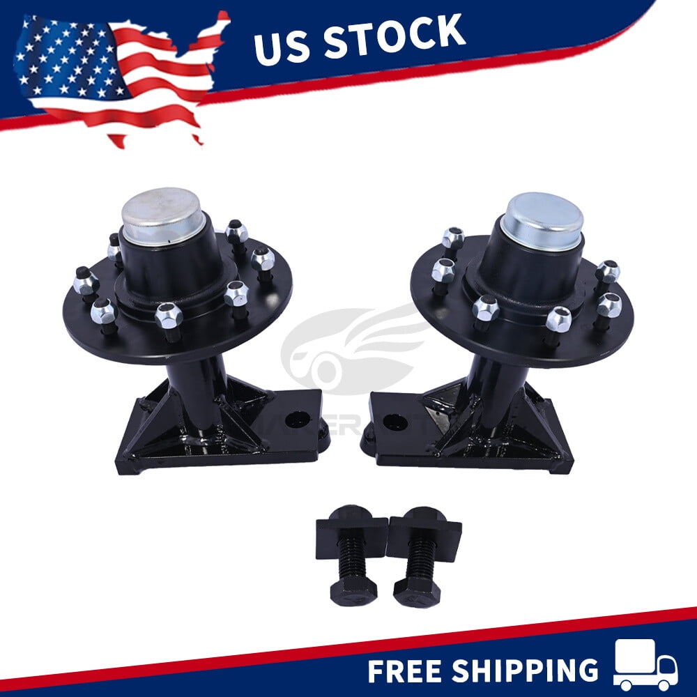 8 x 6.5 Lug 9000LB Shipping Container Wheels, Bolt-on Spindle Kit NEW ...