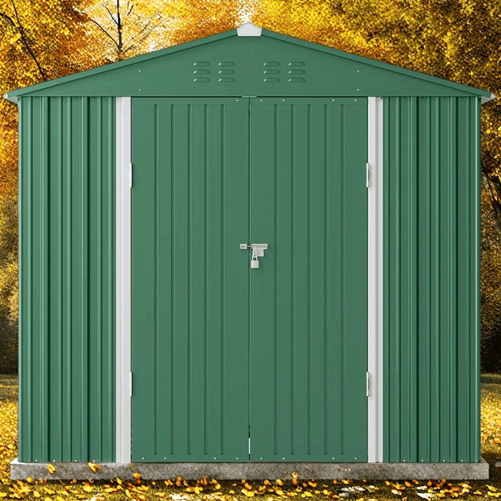 8 x 6 FT Outdoor Storage Shed Clearance, Garden Tool Shed for Outsides ...