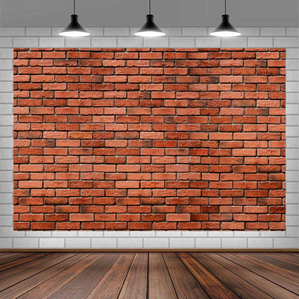 8 x 6 ft Brick Wall Backdrop Red Color Brick Photograph Backdrops Large ...