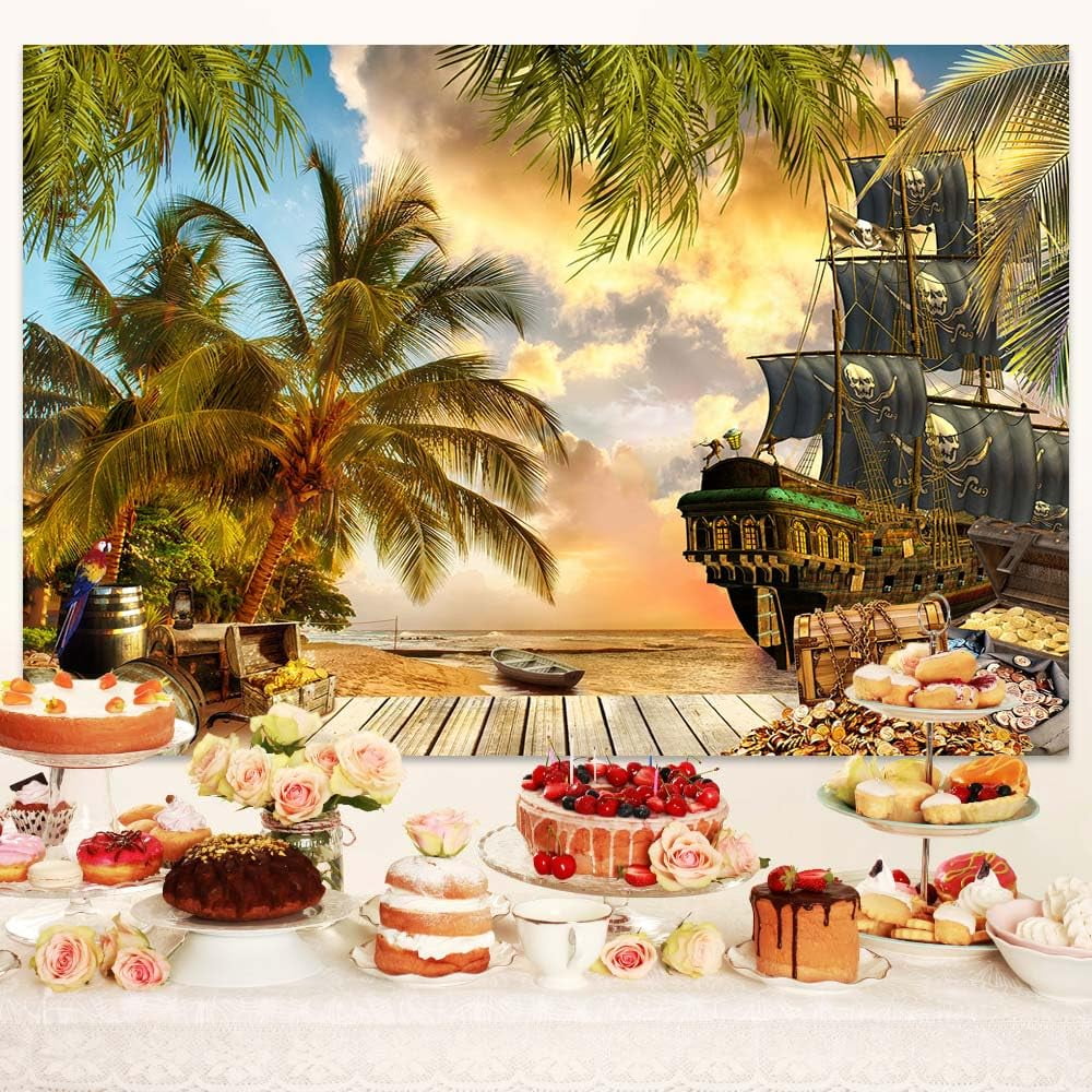 8 x 6 ft Pirate Theme Photo Backdrop Photography Background, Pirate ...