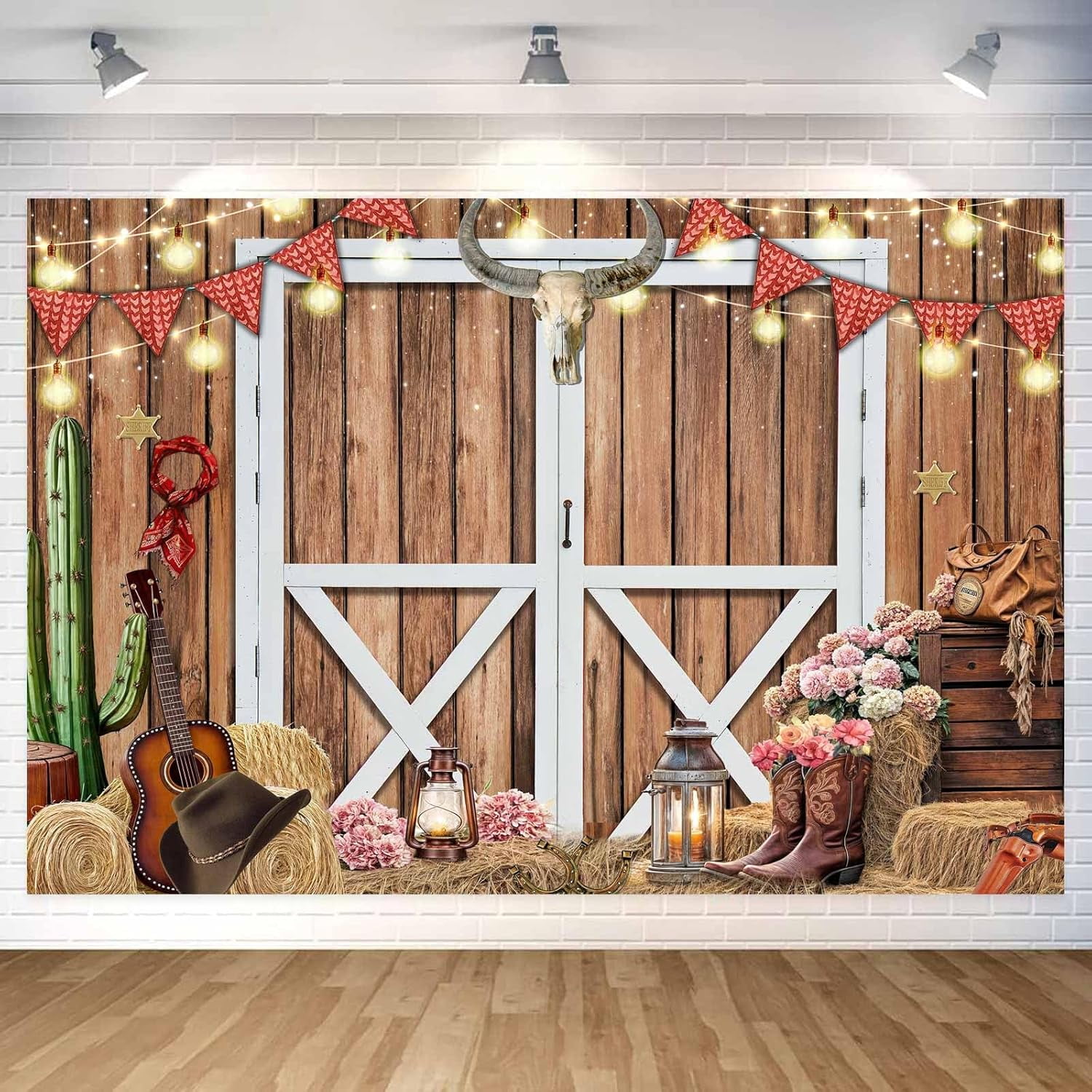 8 x 6 ft Western Cowgirl Backdrop Brown Western Cowboy Photography ...