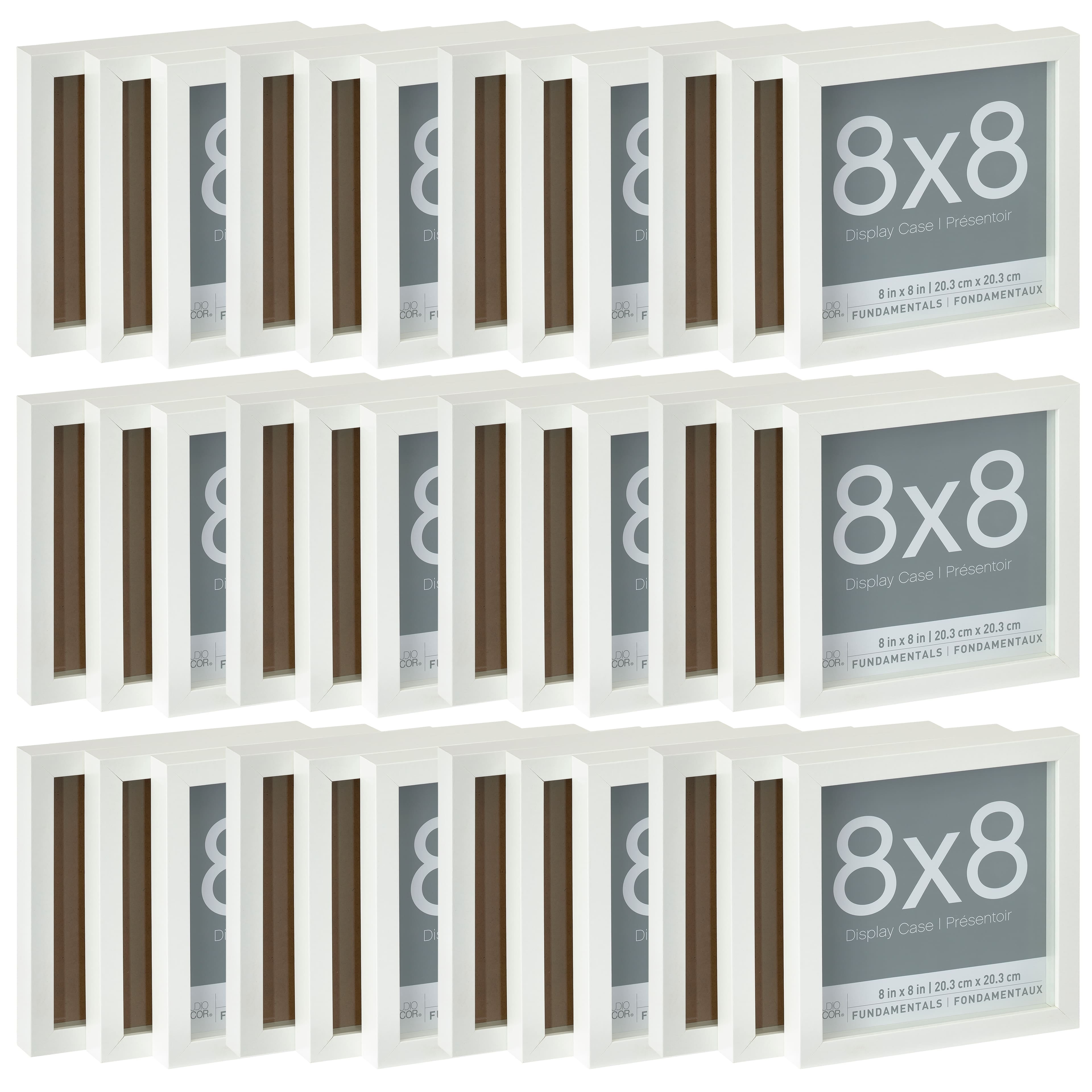 8” x 8” 3-Pack (36 Total) White Shadow Box Picture Frame by Studio ...