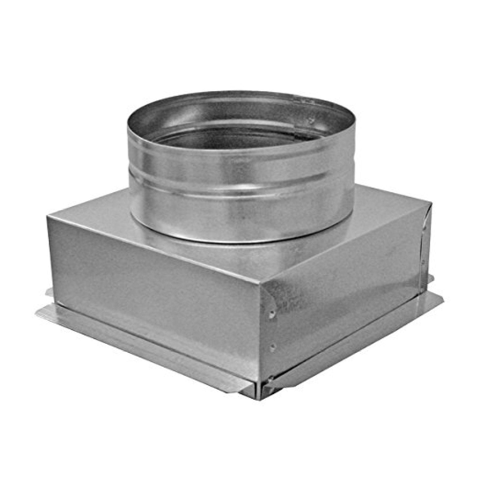 8" x 8" Ceiling Box, w/ 6" Round Collar - Connects Register Vent and ...