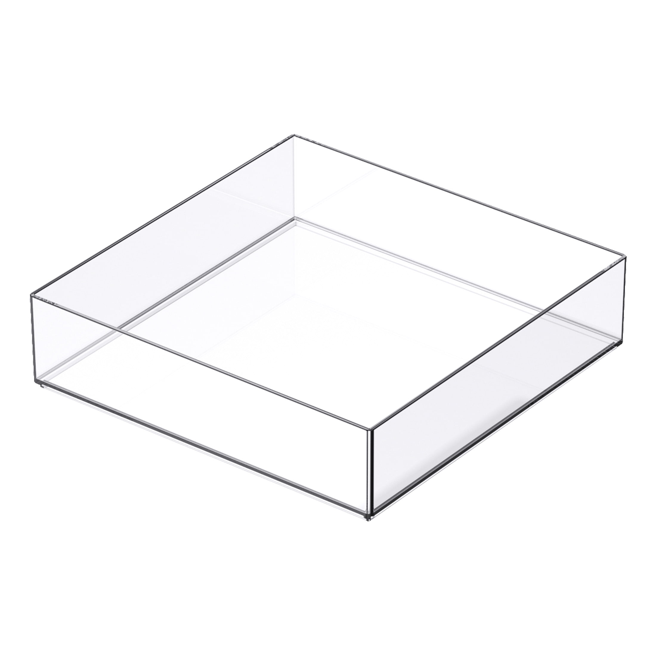 8" x 8" Clear Stacking Storage Tray by Simply Tidy - Slim & Stackable ...