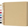8 x 8 Inch DIY Scrapbook Album 40 Pages Hardcover Kraft Paper Scrap ...