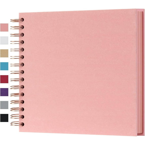 8 x 8 Inch DIY Scrapbook Album 40 Pages Hardcover Kraft Paper Scrap ...