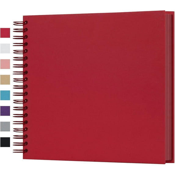 8 x 8 Inch DIY Scrapbook Album 40 Pages Hardcover Kraft Paper Scrap ...