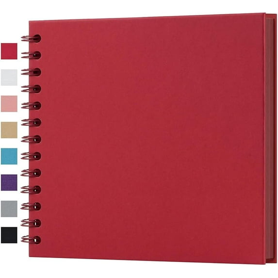 8 x 8 Inch DIY Scrapbook Album 40 Pages Hardcover Kraft Paper Scrap ...