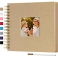 8 x 8 Inch Small DIY Scrapbook Photo Album with Window Design Cover 80 ...