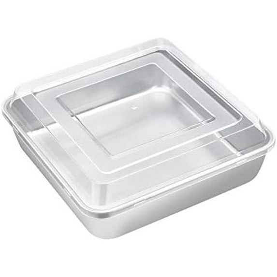 8 x 8-Inch Square Baking Pan with Lid, Stainless Steel Square Cake ...