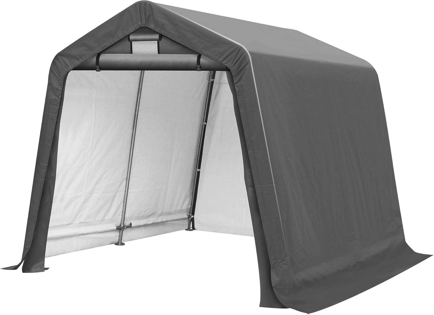 8' x 8' Outdoor Storage Shelter Shed – Heavy Duty Storage Tent with Roll-up Ventilated Windows ...