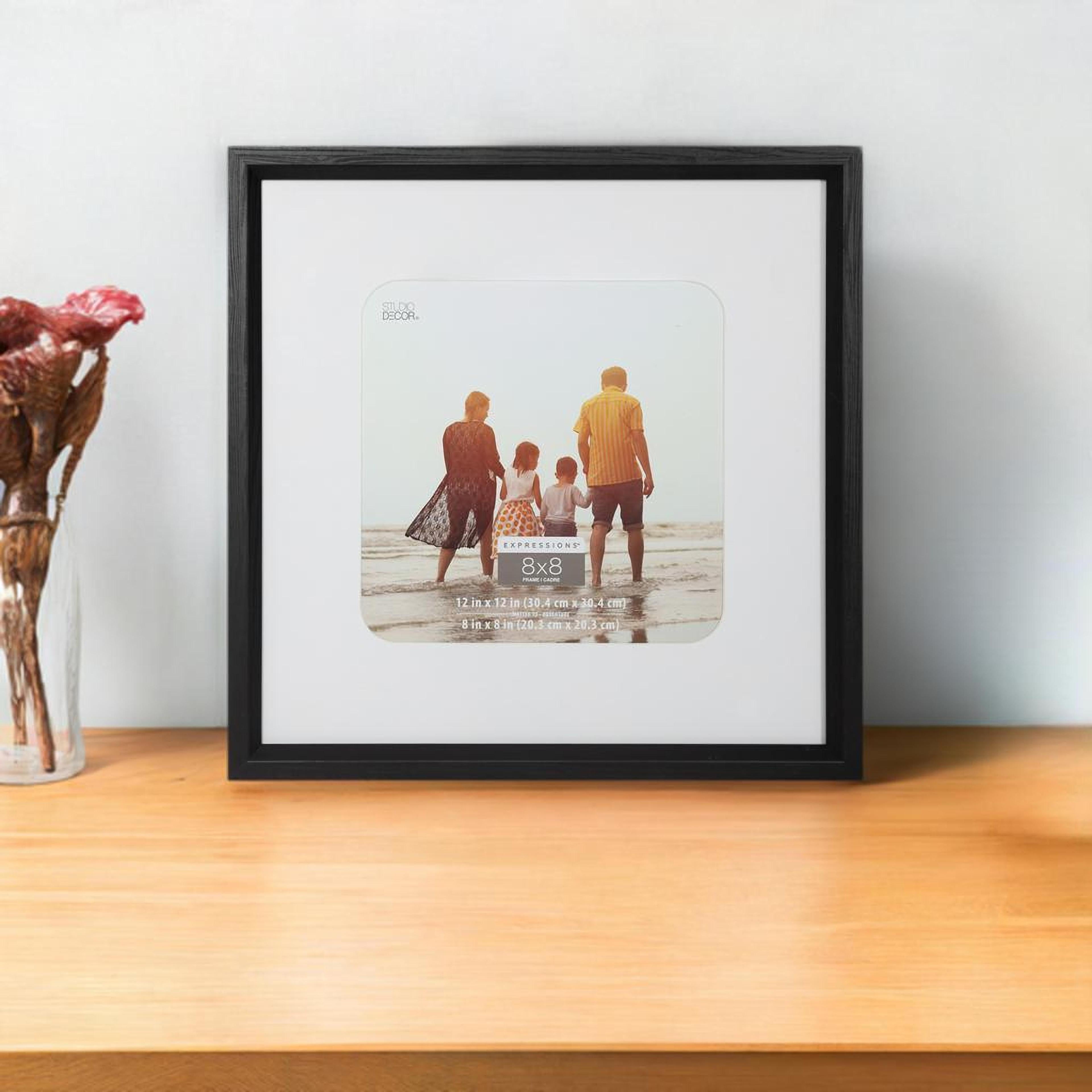 8" x 8" White & Black Expressions Picture Frame with Mat by Studio ...