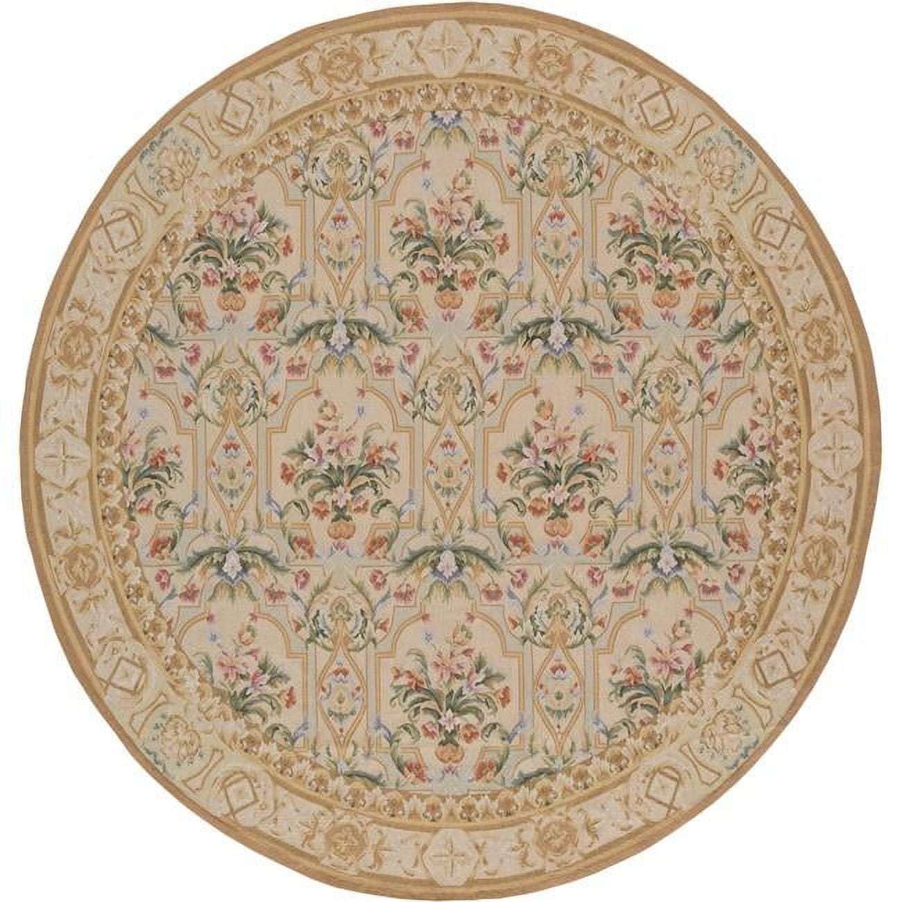 8 x 8 ft. Savoie Flat Woven Round Area Rug - Cream - Walmart.com