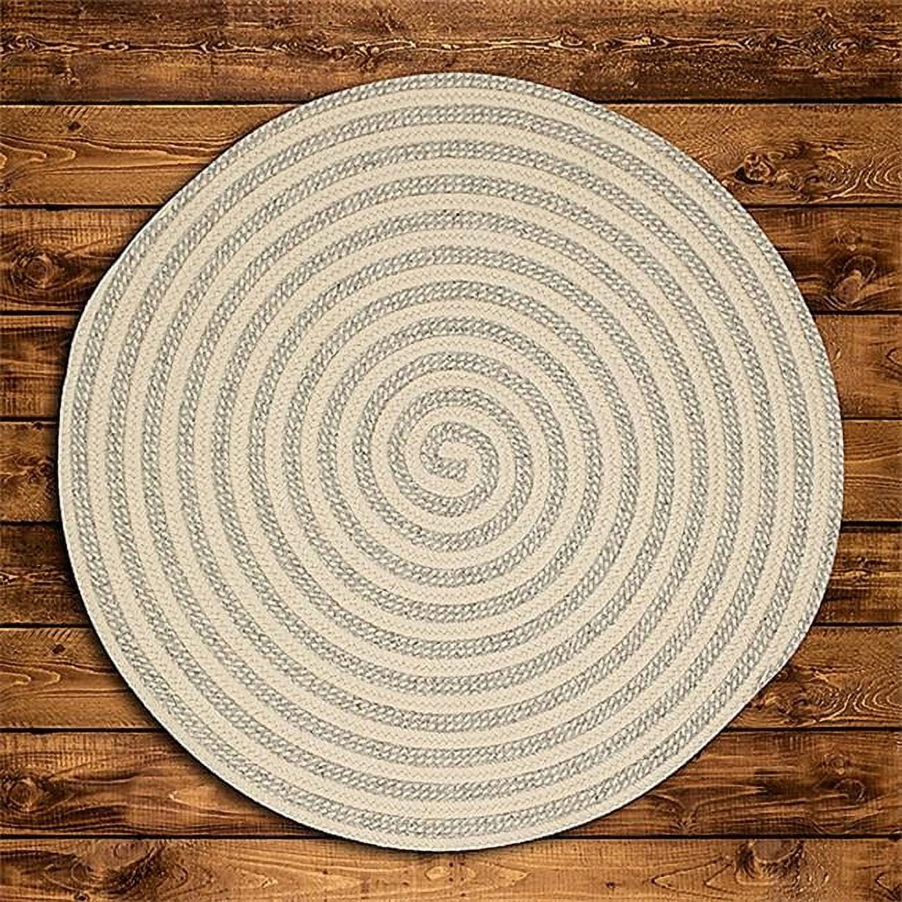 8 x 8 ft. Woodland All-Natural Round Braided Rug, Light Gray - Walmart.com