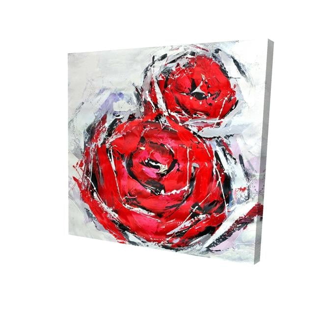 8 x 8 in. Abstract Red Roses-Print on Canvas - Walmart.com