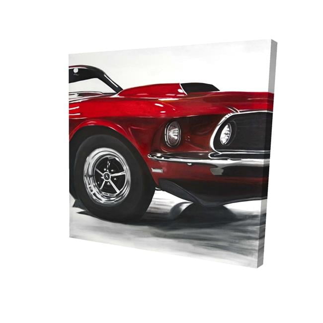 8 x 8 in. Classic Red Car-Print on Canvas - Walmart.com