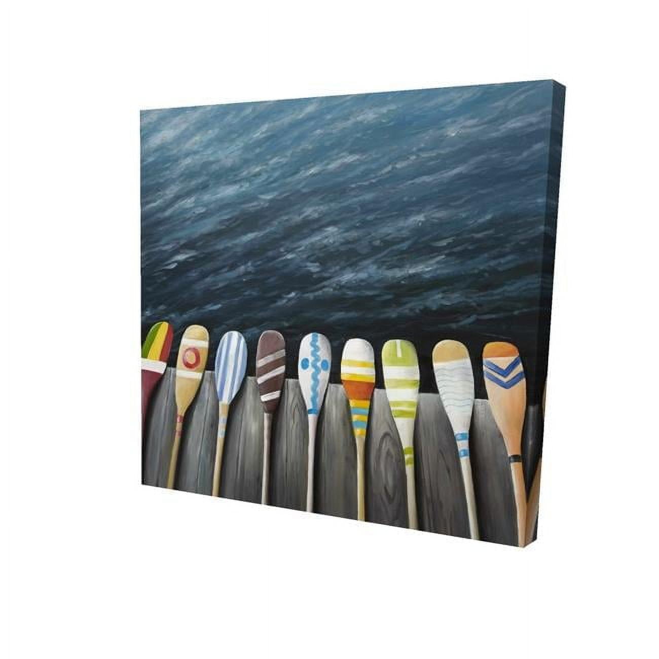 8 x 8 in. Colorful Paddles on the Dock-Print on Canvas - Walmart.com
