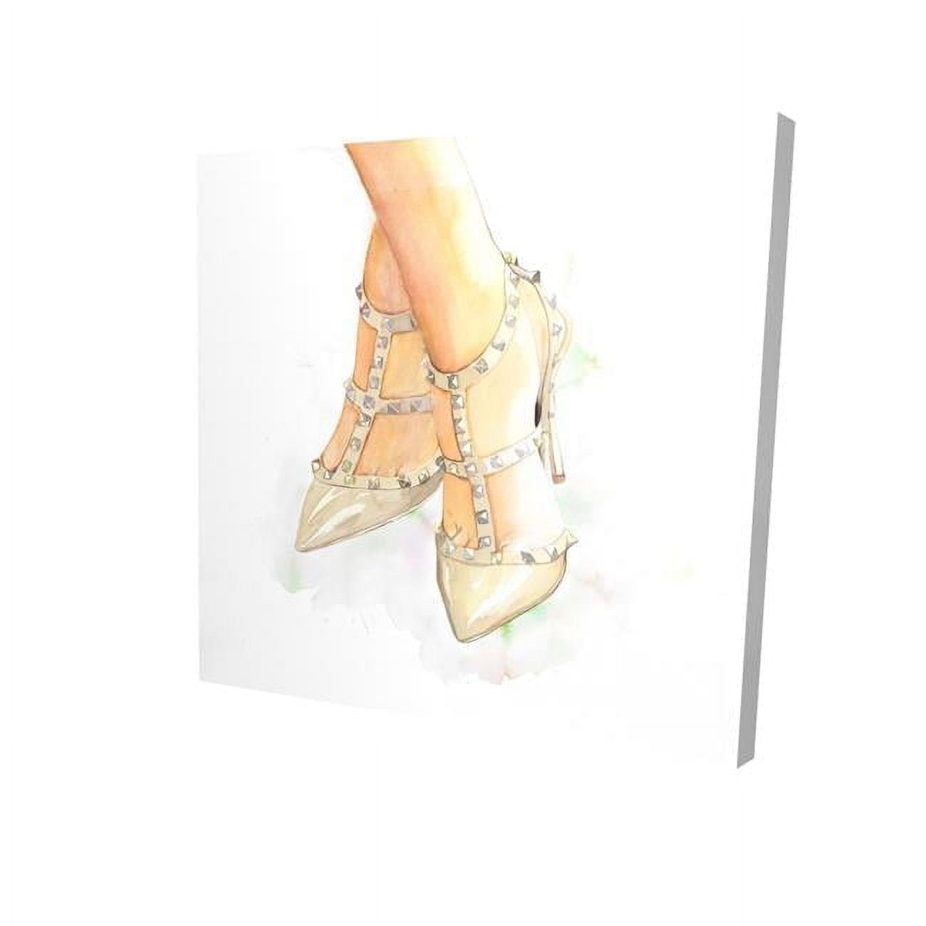 8 x 8 in. Studded High Heels-Print on Canvas - Walmart.com