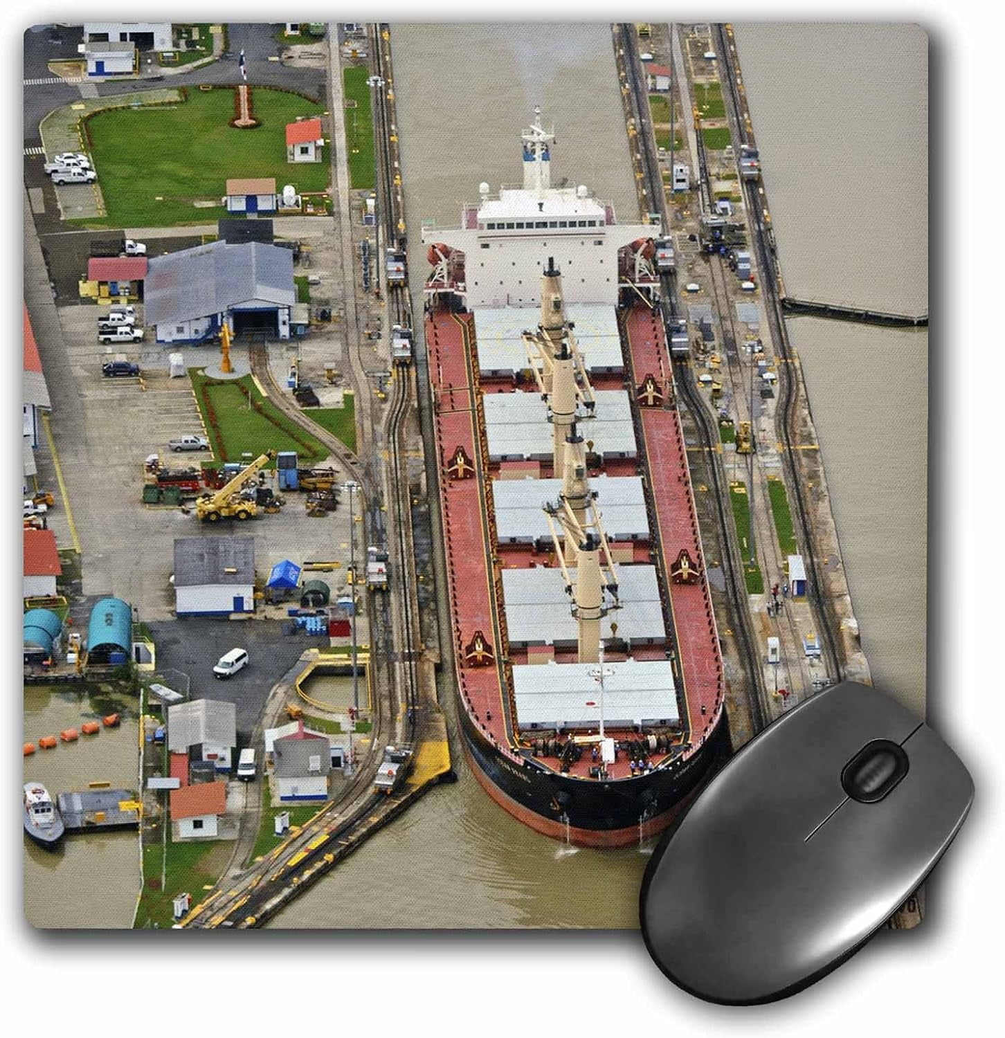 8 x 8 x 0.25 Inches Container Ship Panama Canal Mouse Pad (mp_10447_1 ...