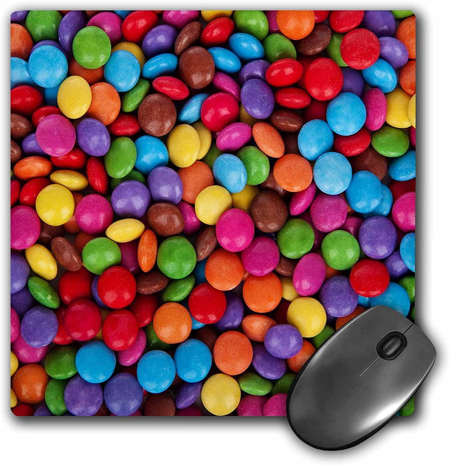 8 x 8 x 0.25 Inches Mouse Pad, Mulit Colored Candies Pattern (mp_125014 ...