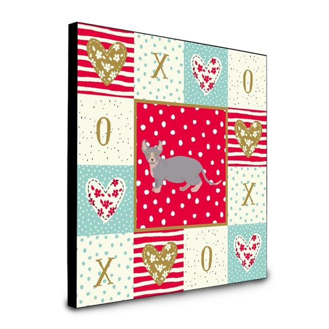 8 x 8 x 0.625 in. Dwelf No.4 Cat Love Artwork Panel Wall Decor ...