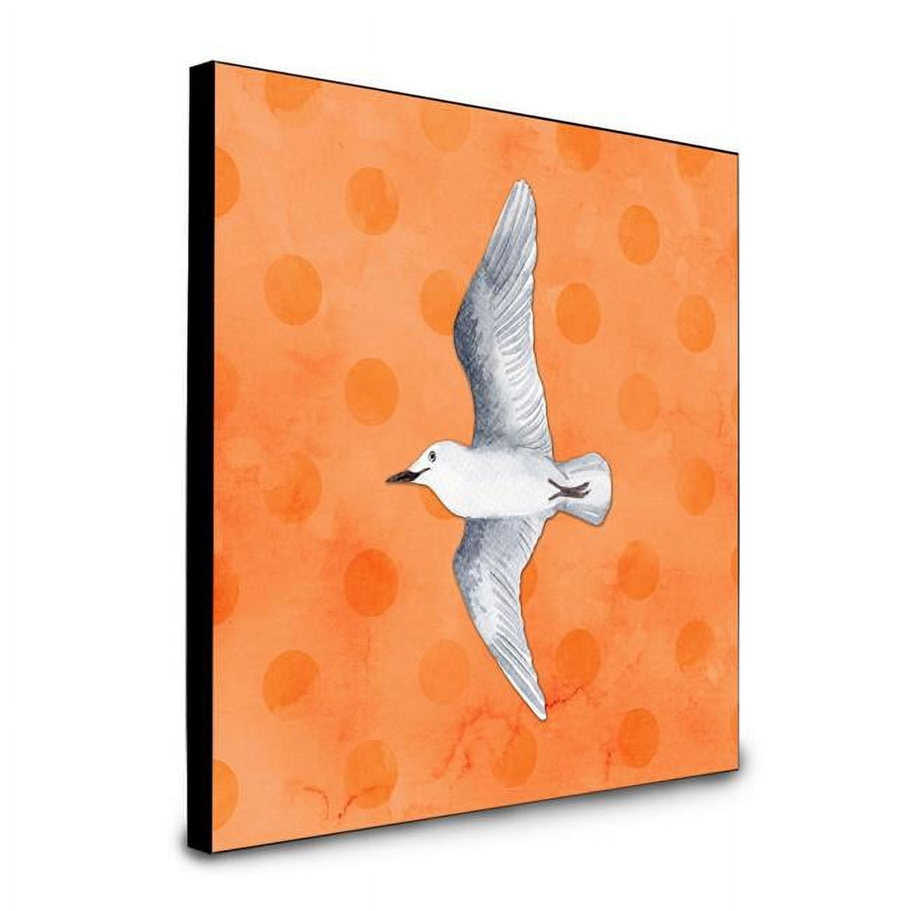 8 x 8 x 0.625 in. Sea Gull Orange Polkadot Artwork Panel Wall Decor ...