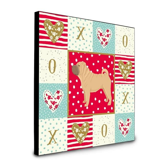 8 x 8 x 0.625 in. Shar Pei Love Artwork Panel Wall Decor - Walmart.com