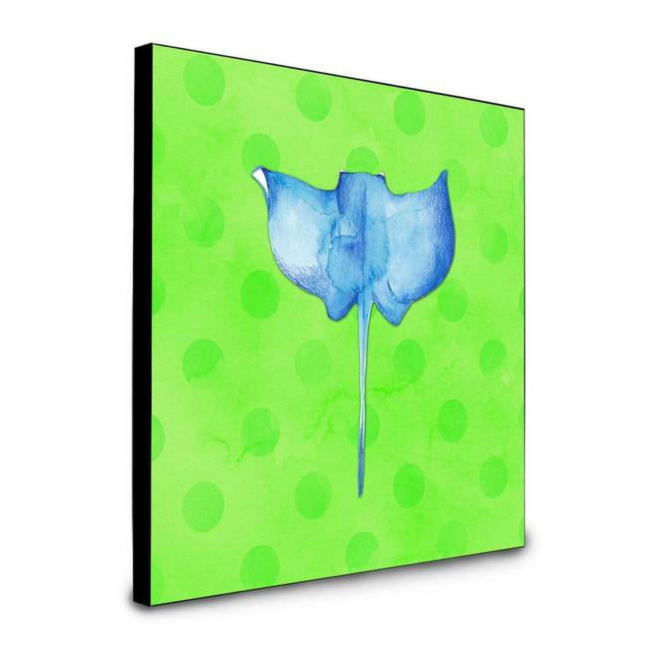 8 x 8 x 0.625 in. Sting Ray Green Polkadot Artwork Panel Wall Decor ...