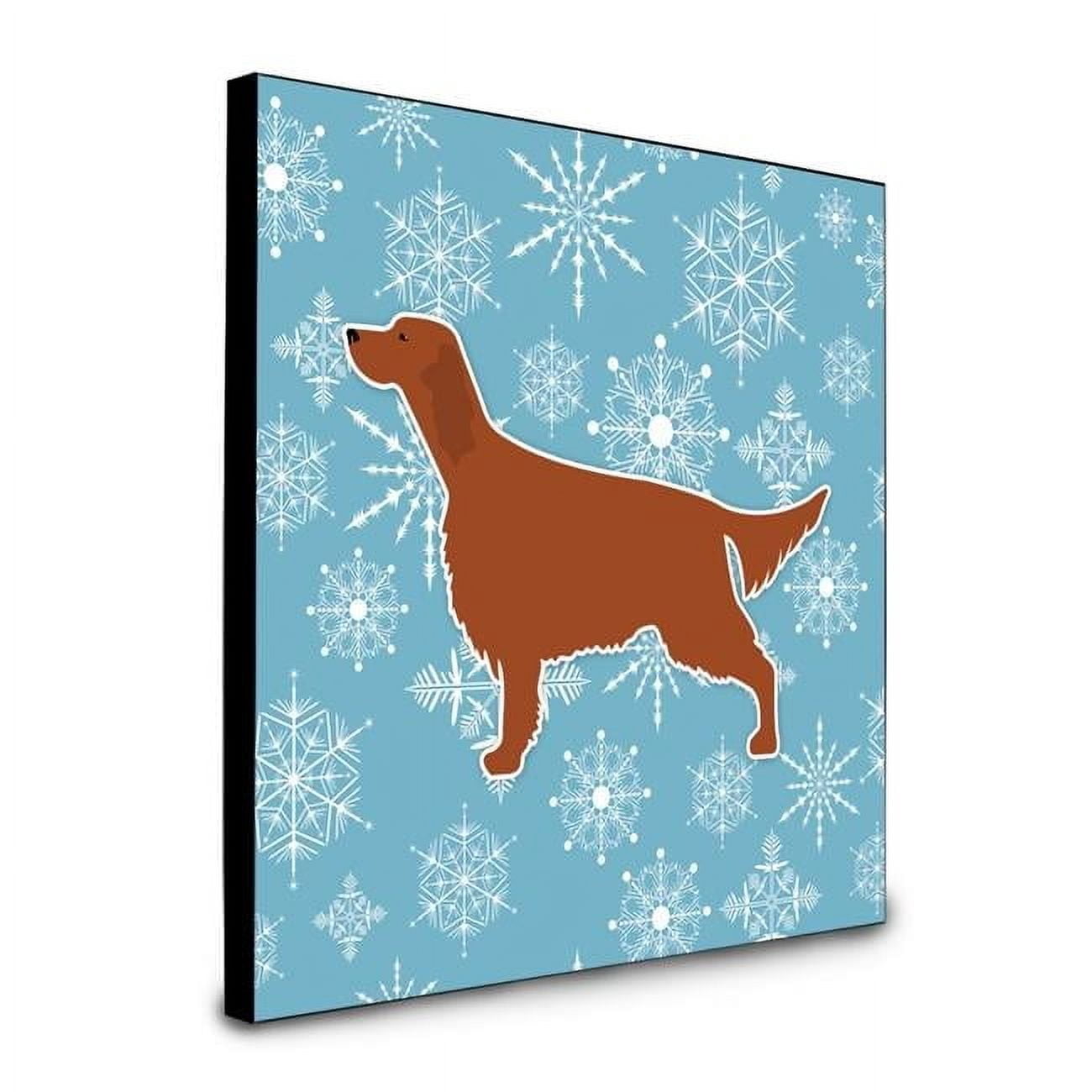 8 x 8 x 0.625 in. Winter Snowflake Irish Setter Artwork Panel Wall ...