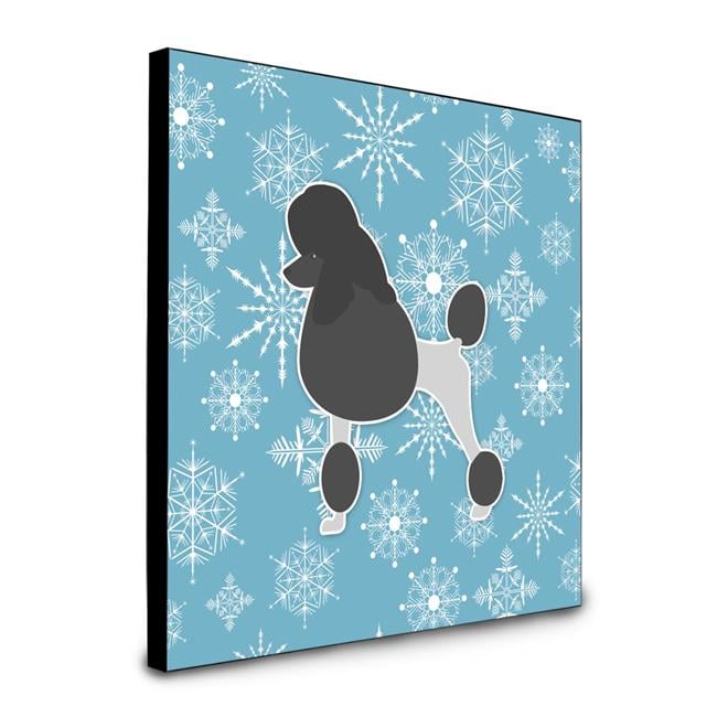 8 x 8 x 0.625 in. Winter Snowflake Poodle Artwork Panel Wall Decor ...