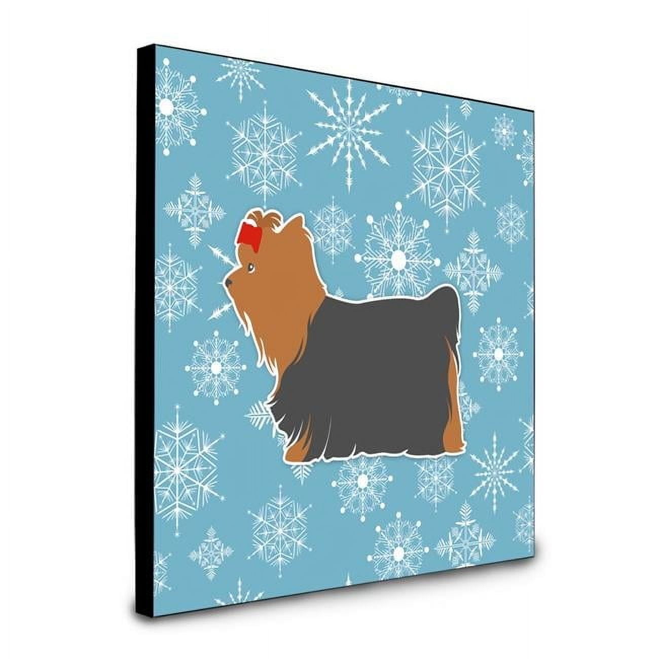 8 x 8 x 0.625 in. Winter Snowflake Yorkshire Terrier Yorkie Artwork ...