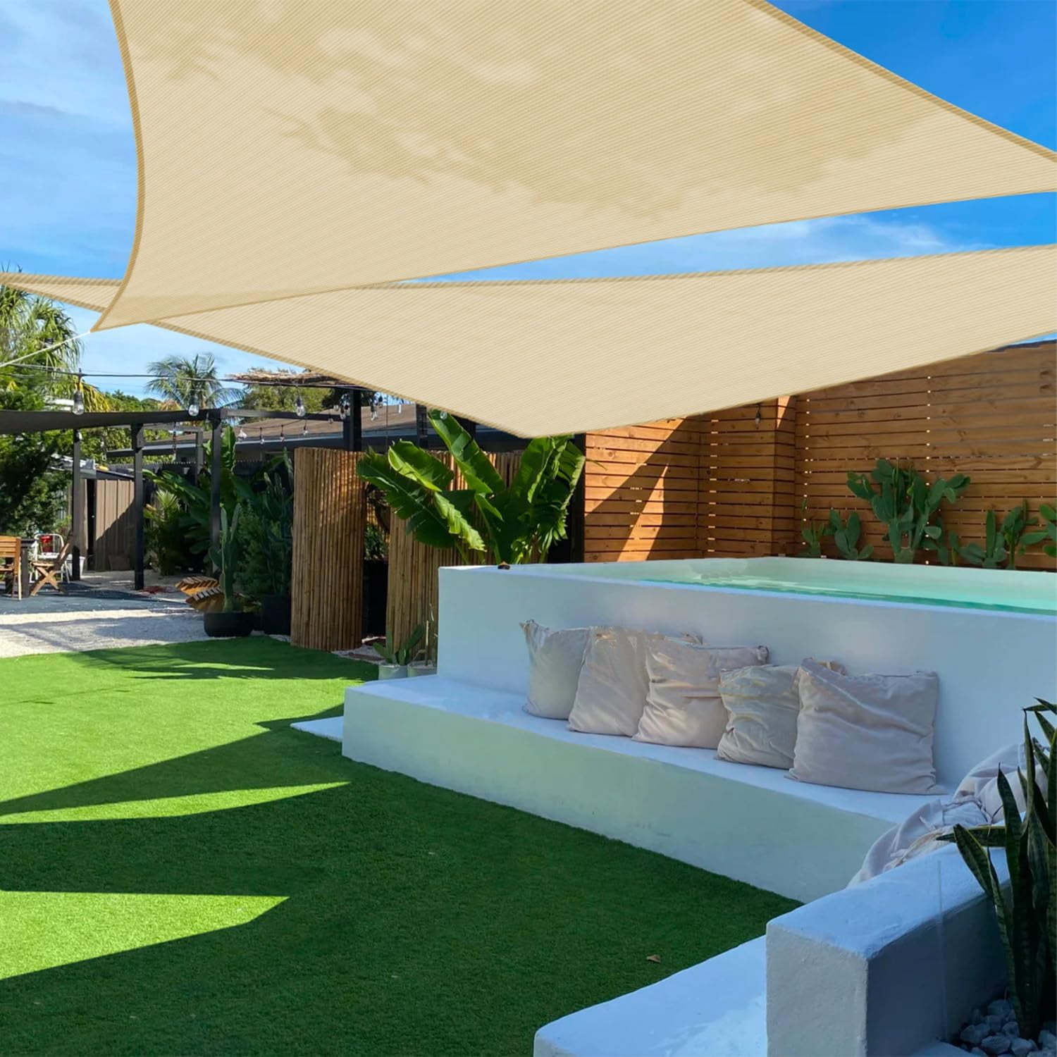 **8' x 8' x 11' sun shade sail right triangle shade canopy patio cover ...