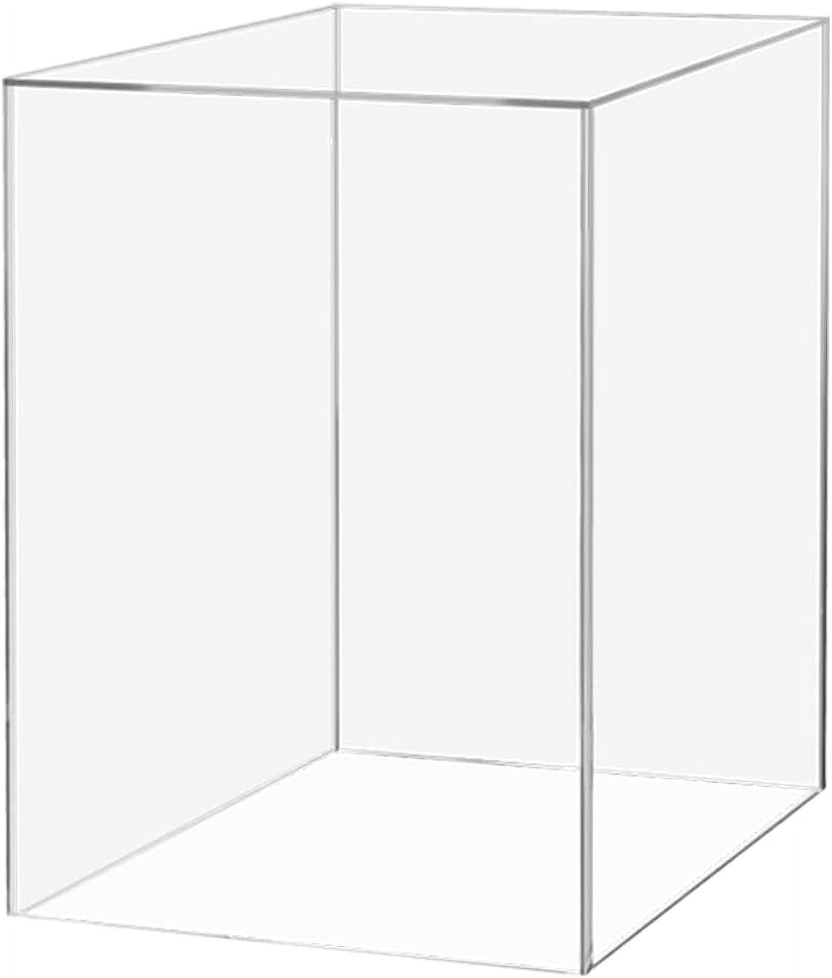 8" x 8" x 12" Clear Acrylic Display Box with One Open Side No Lid ...
