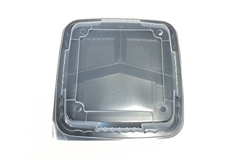 8" x 8" x 3", 3 Compartment Tray with Translucent Vented Lid. Combo ...