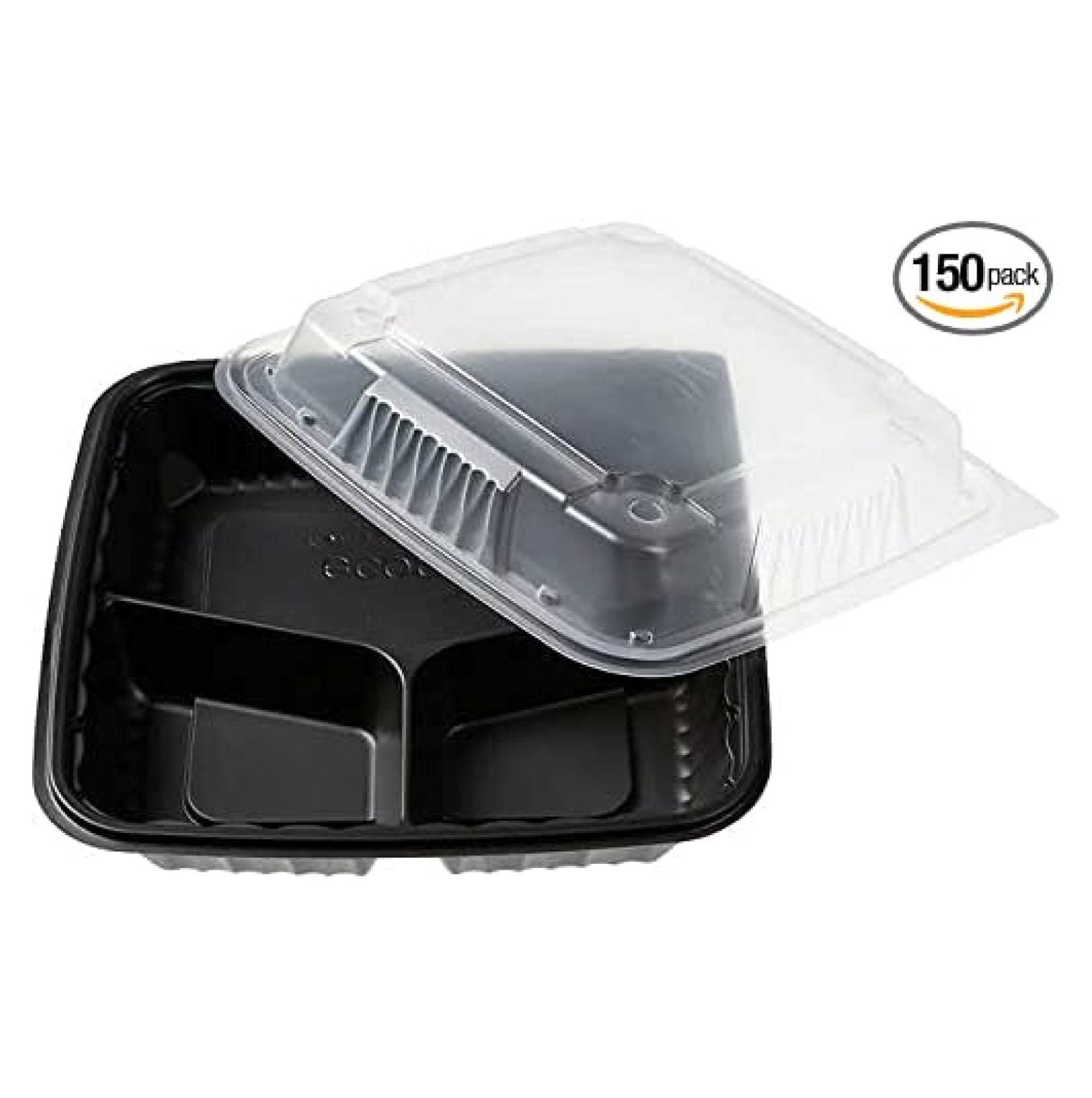 8" x 8" x 3", 3 Compartment Tray with Translucent Vented Lid. Combo ...
