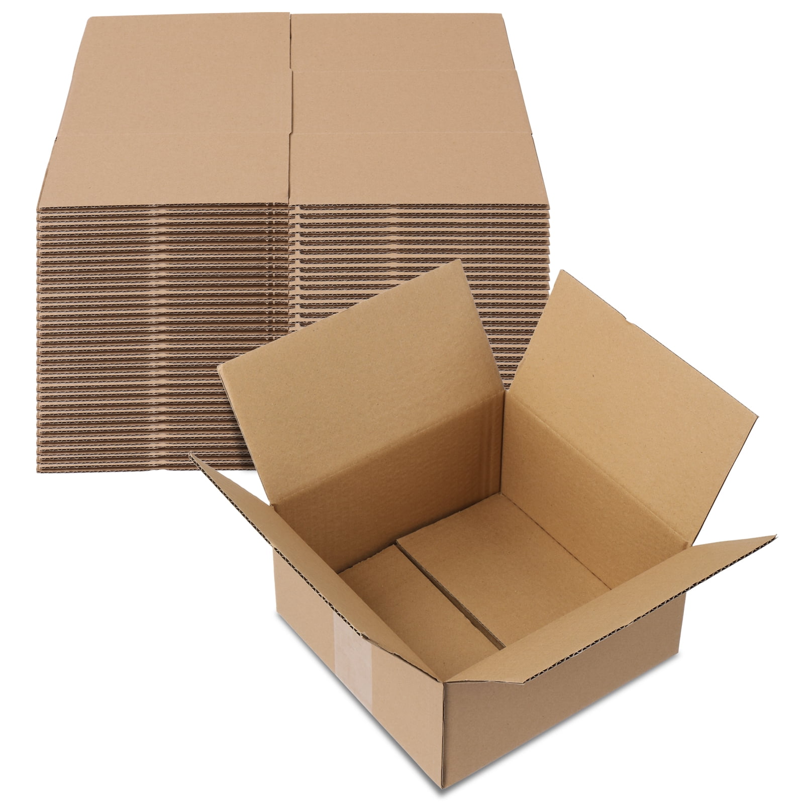 8" x 8" x 4" Brown/Kraft Corrugated Cardboard Shipping Boxes 100-Pack ...